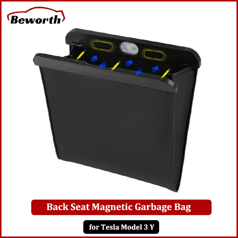 For-Tesla-Model-3-Y-2024-Garbage-Bag-Waterproof-Magnetic-Adsorption ...