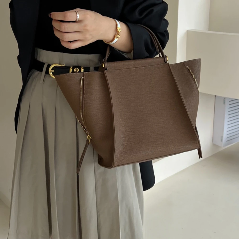 Fashion Simple Wing Bat Bag Genuine Leather Women Tote Bag\handbag All ...