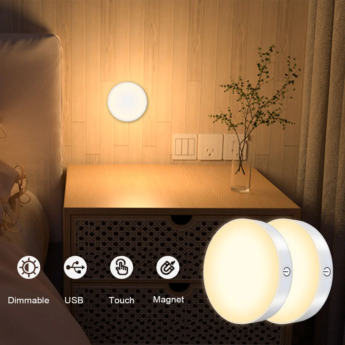 Touch-Night-Light-Dimmable-Buit-in-1000mAh-Battery-USB-Rechargeable-for ...