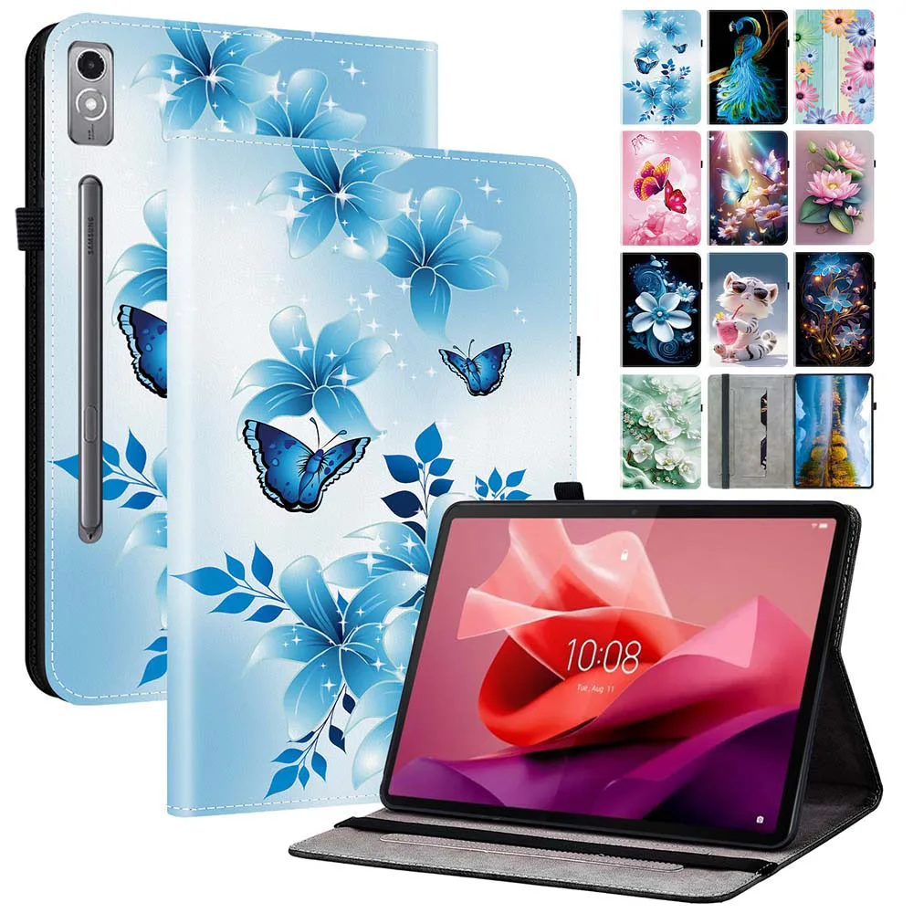 Premium Leather Wallet Flip Cover for Tab P12 12.7 inch (TX0257)