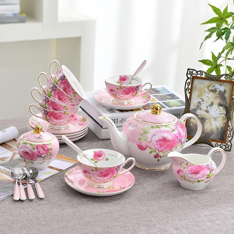 British-Pastoral-Classical-Tea-Set-Exquisite-Retro-Afternoon-Tea-Teapot ...