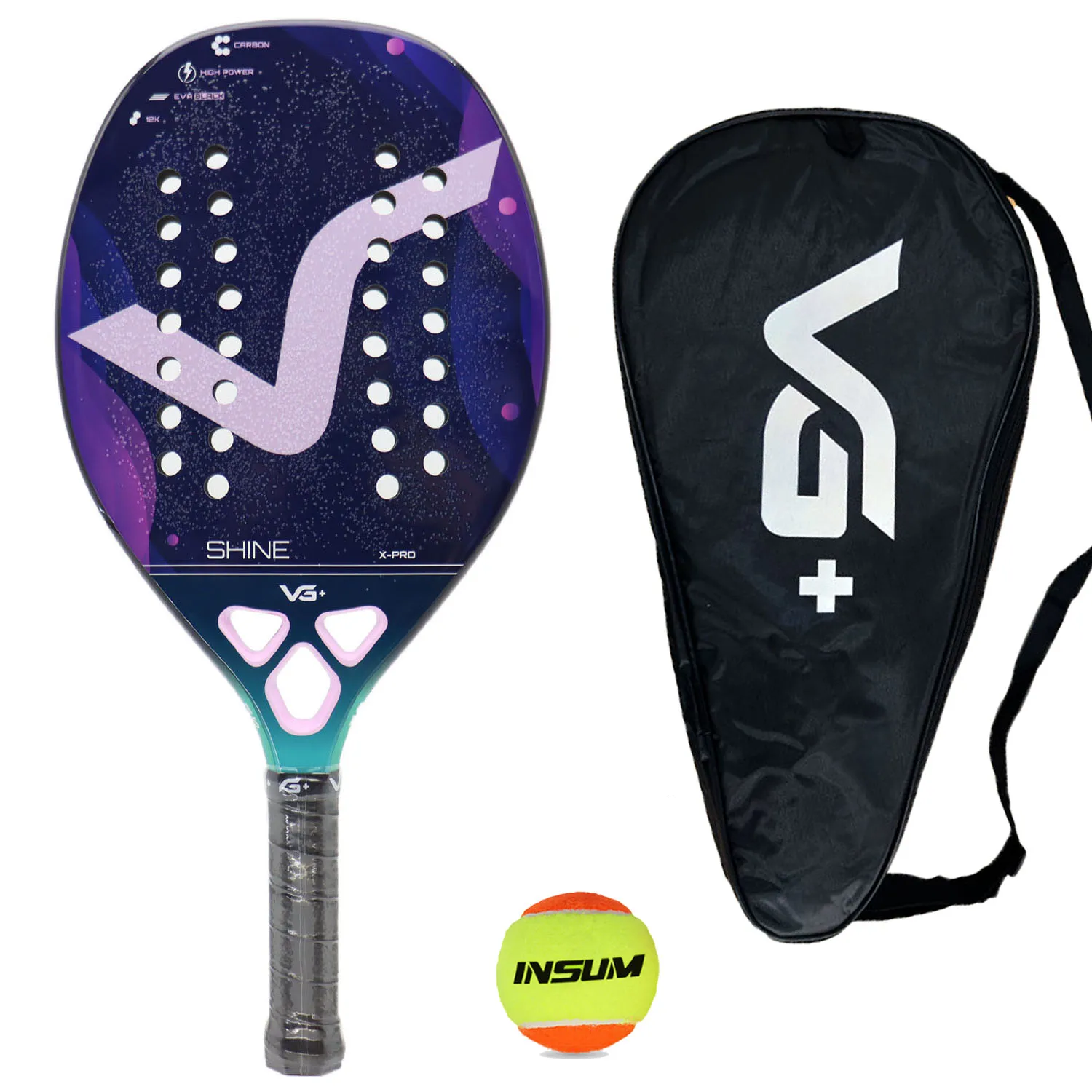 Beach-Tennis-Racket-with-Cover-Bag-Kevlar-12K-Carbon-with-Shiny-3D ...