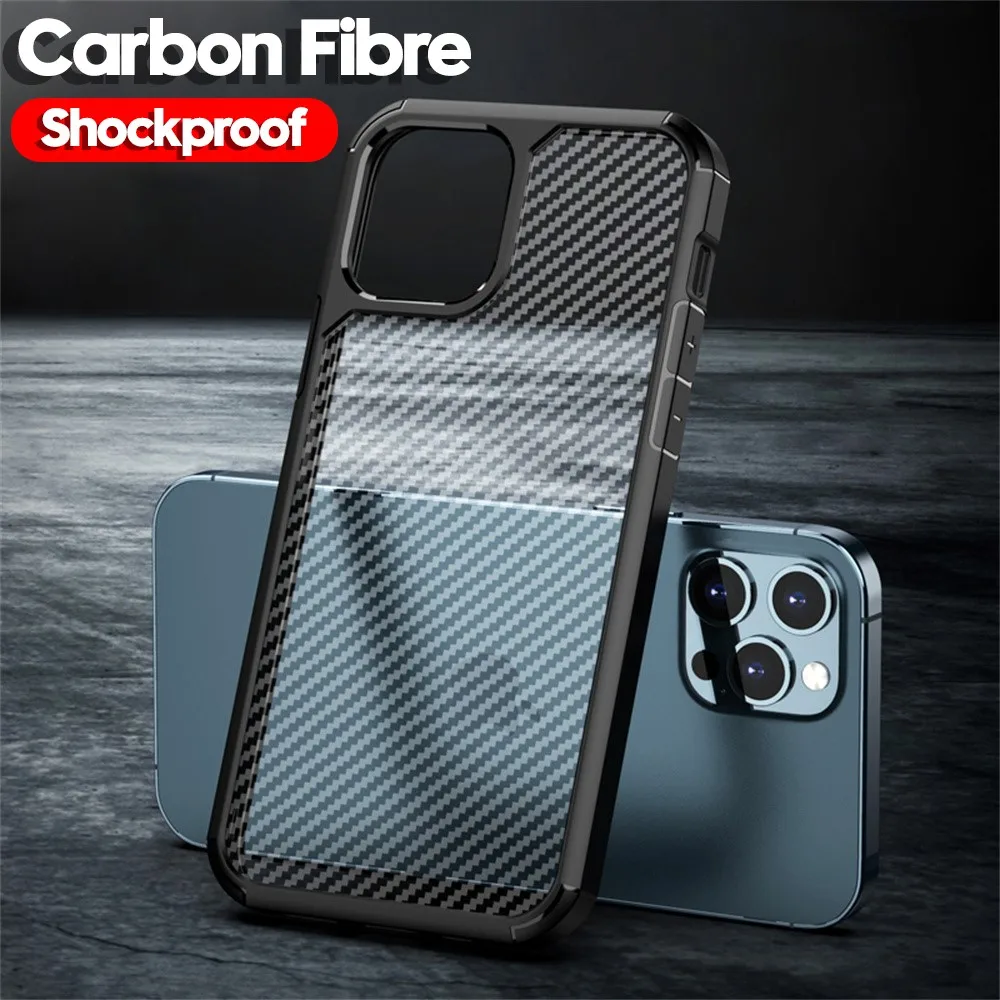 Military-Grade-Carbon-Fiber-Pattern-Armor-Case-for-iPhone-15-14-13-12 ...