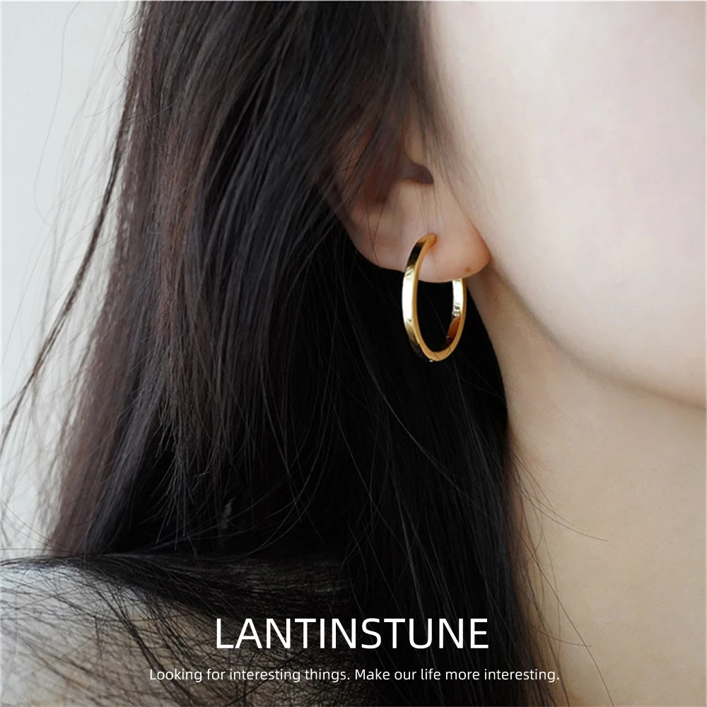 Classic-Metal-Circle-Round-Hoop-Earrings-For-Women-Simple-Design ...