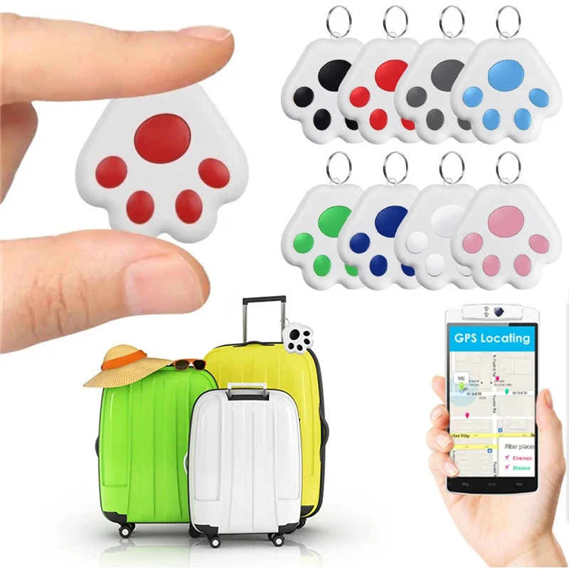 Dog Paw Shape GPS Tracker Anti-Lost Alarm Wireless Bluetooth Locator ...
