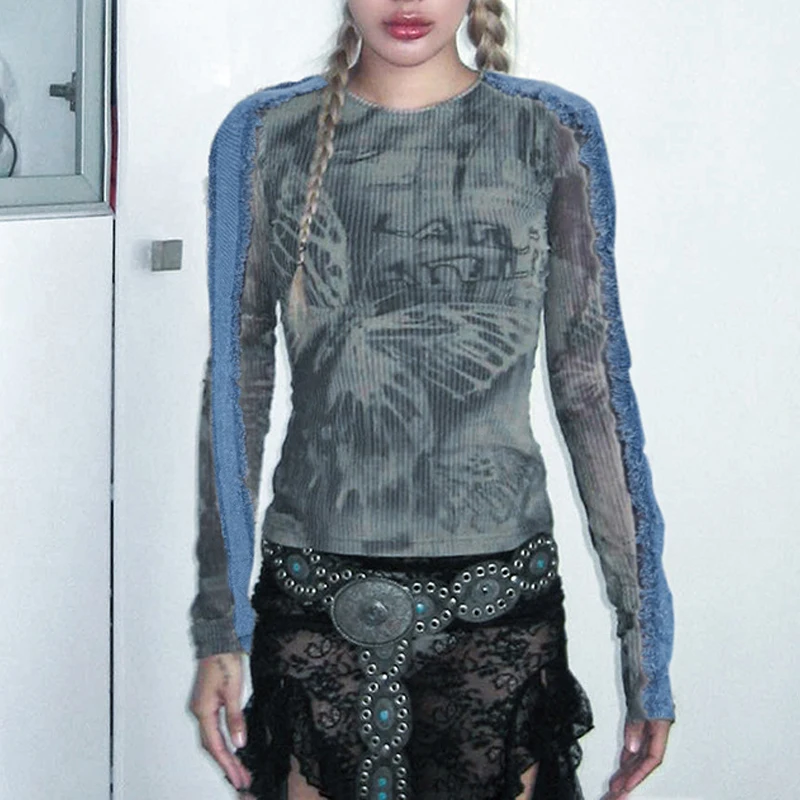 G-tico-Dark-Fairycore-Y2k-Grunge-mariposa-camisetas-Vintage-g-tico ...