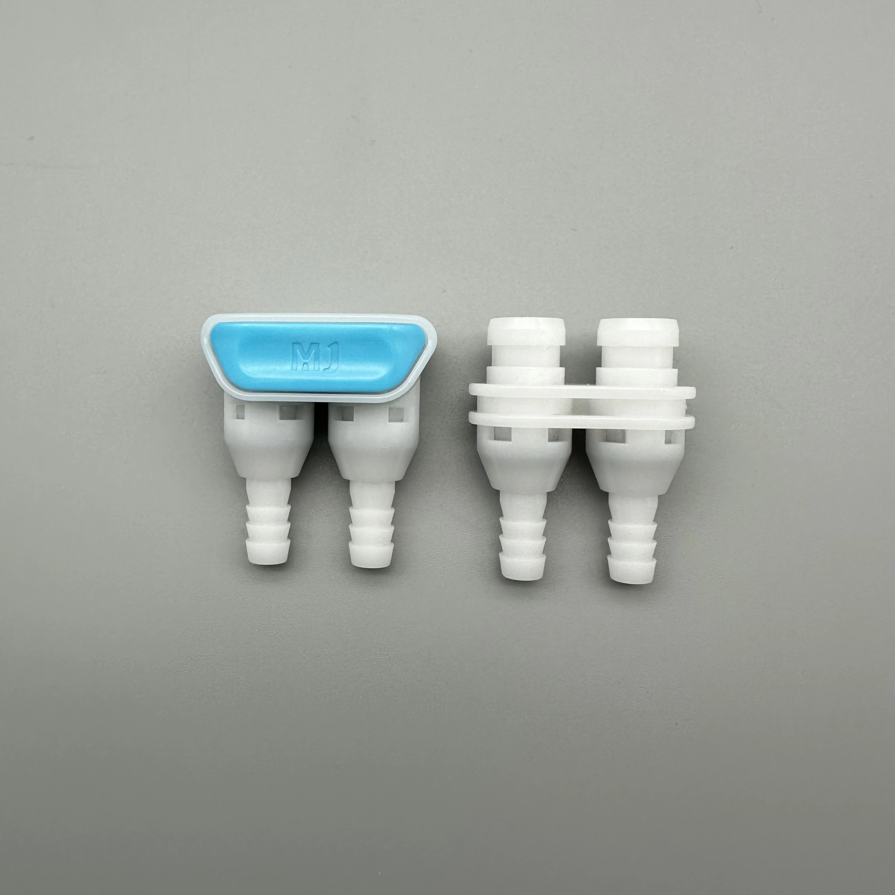 New-White-Blue-Double-Head-Female-CPC-Quick-Connector-Clamp-Disconnect ...