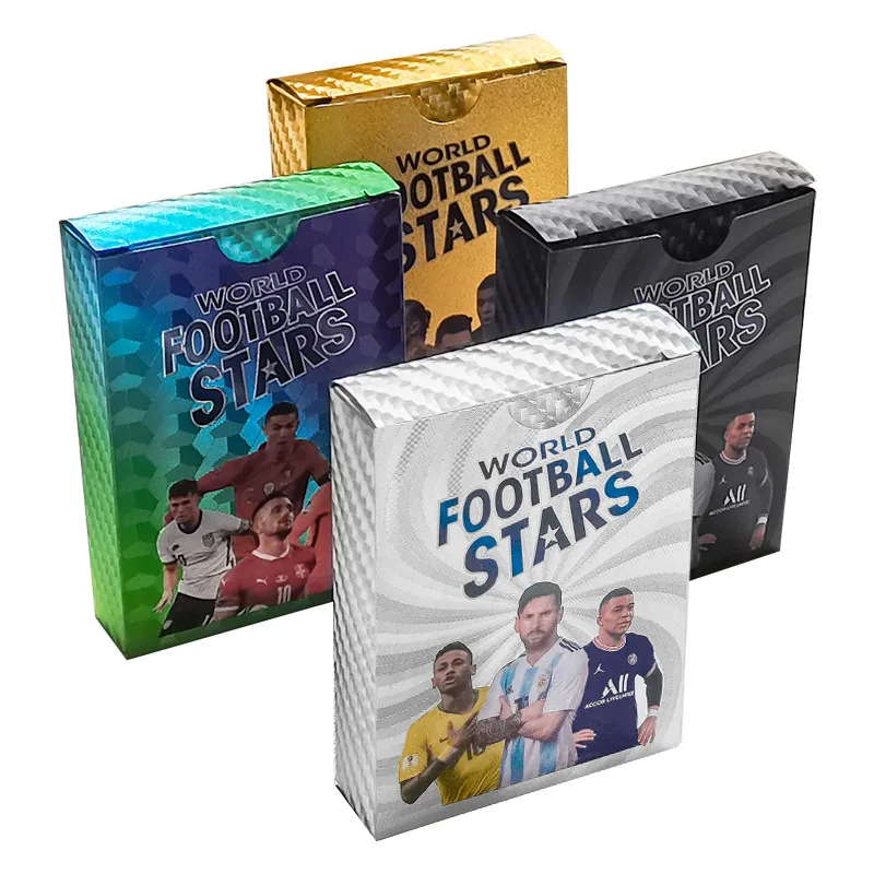 New-Football-Cards-Gold-Silver-Colorful-Card-Ball-Superstar-Limited ...