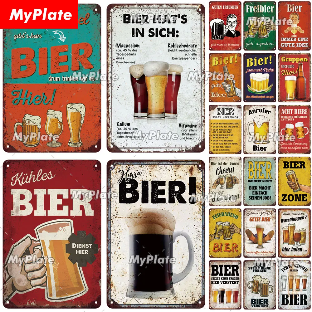 Retro-Drink-Bier-Beer-Metal-Sign-Vintage-Plaque-Tin-Sign-Plate-Wall ...