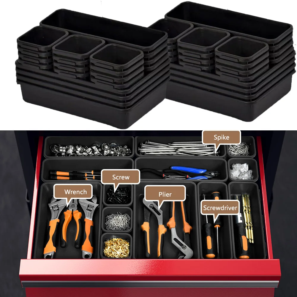 Tool-Box-Organizer-Gaveta-Divisores-de-bandeja-Set-Workbench-Gabinete ...