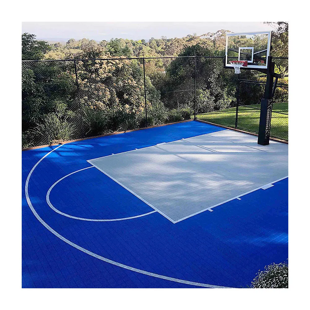 30x30 Feet System Plastic Outdoor Backyard Basketball Court Portable ...