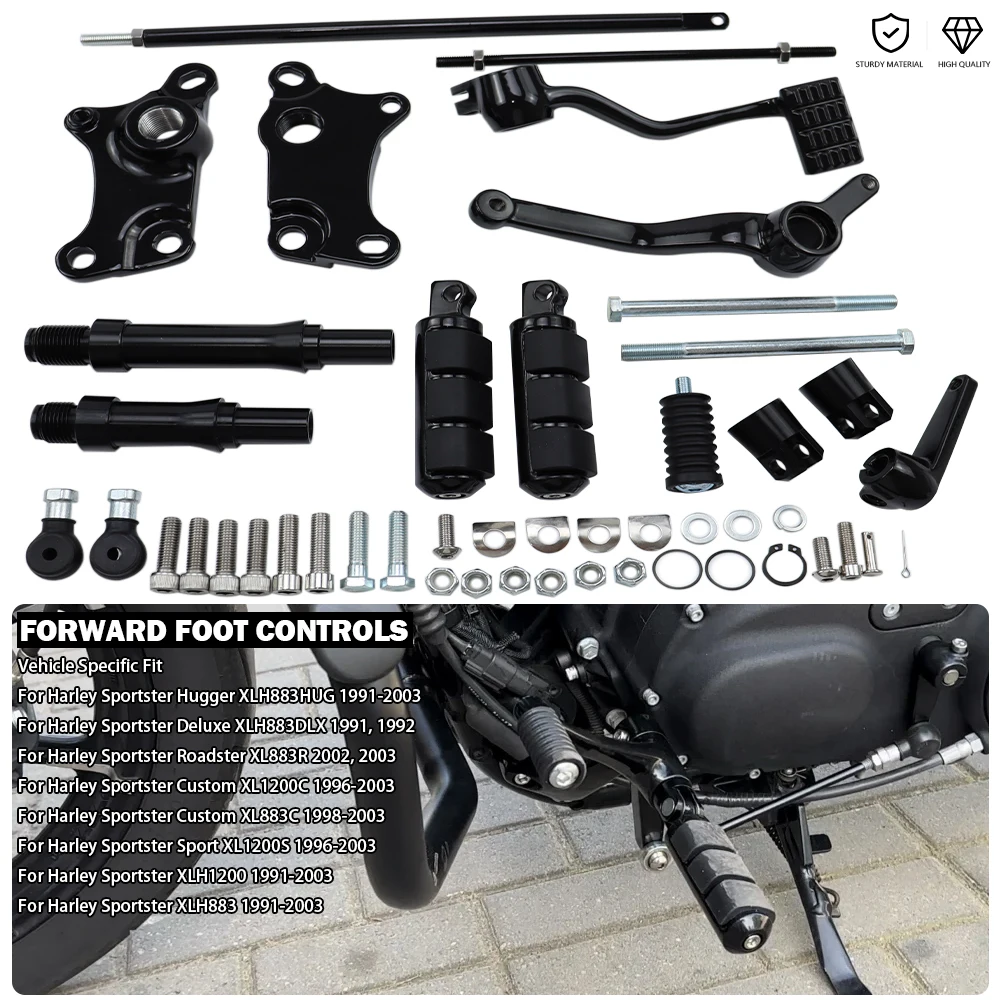 Forward Control Kit Fit For Harley Sportster XL1200 XL883 Hugger 883 ...