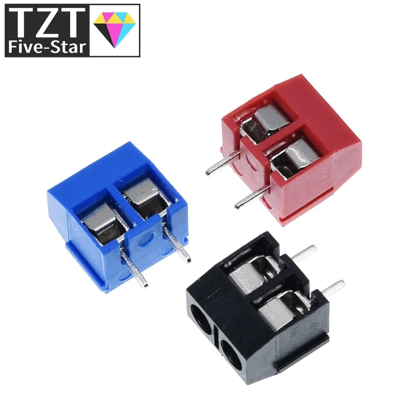 10PCS/LOT KF301 2P KF301 5.0 2P KF301 Screw 2Pin 5.0mm Straight Pin PCB ...