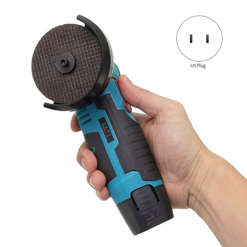 Angle Grinder Tool 12 Volt Dual Battery Cordless Metal Cutter 19500 RPM ...