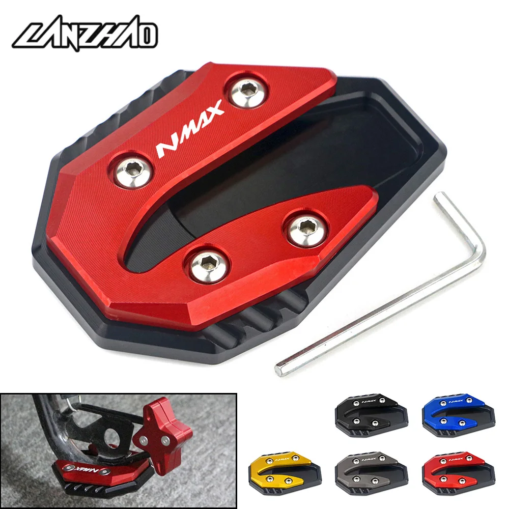 NMAX-Motorcycle-Side-Stand-Enlarger-Kickstand-Enlarge-Plate-Pad-CNC ...