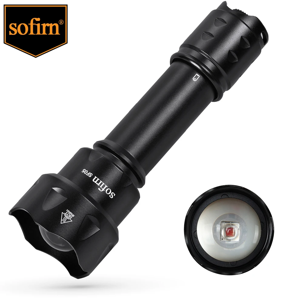 Sofirn linterna LED táctica SF05, potente linterna recargable con zoom ...