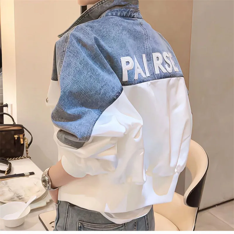 Short Denim Jacket Women Loose 2023 Summer Spring And Autumn Coat Women Slim Waist Jacket Joker ...