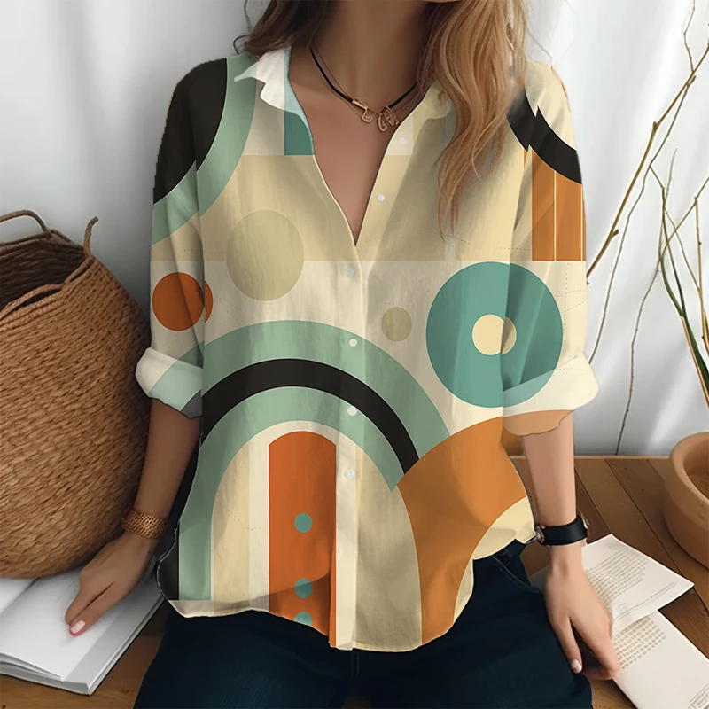 Camisa-elegante-de-lapela-de-manga-comprida-camisa-casual-confort-vel ...