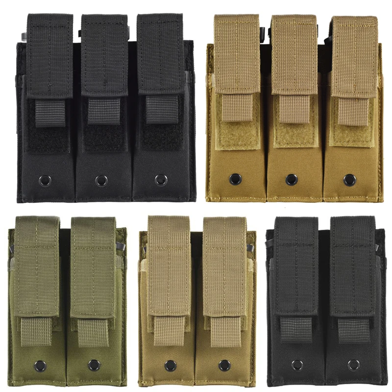 Tactical-9mm-Molle-Pistol-Mag-Military-Magazine-Pouch-Hunting-Holster ...