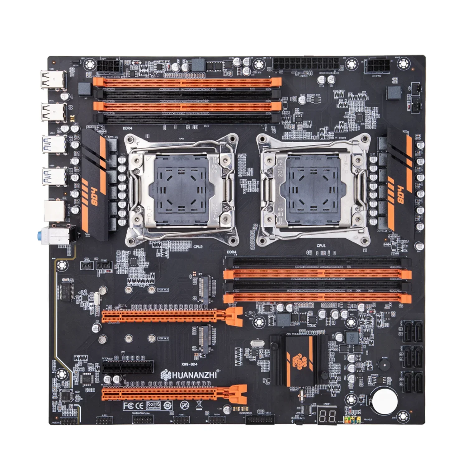 Huananzhi x99 placa-mãe conjunto duplo com processador e5 2680 v4 lga ...