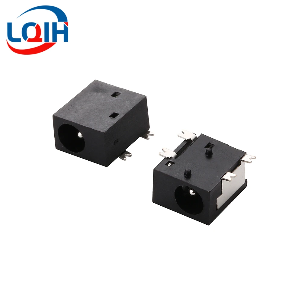 10PCS DC 033 3.5x1.3mm 4Pin SMT SMD DC Power Jack Socket 3.5*1.3mm DC Connectors Panel Mount ...