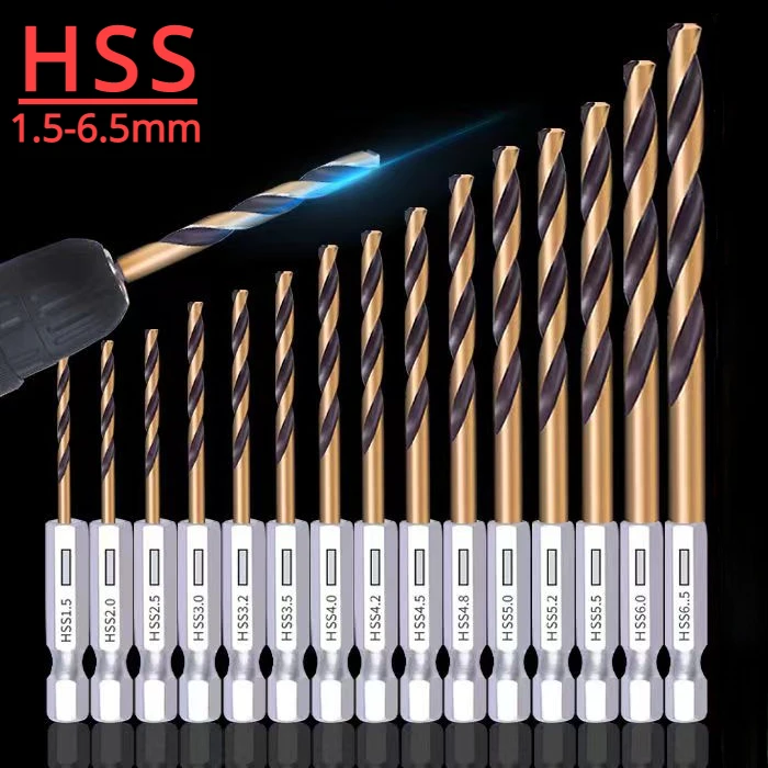 HSS-High-Speed-Steel-Twist-Drill-Bit-1-4-Hex-Shank-Replacement ...