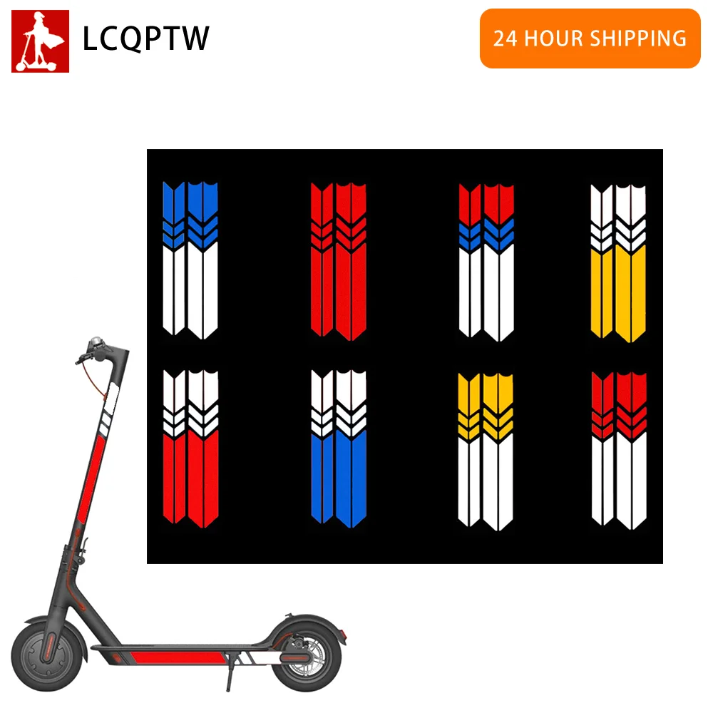 1 Set Electric Scooter Reflective Styling Stickers Night Safety ...