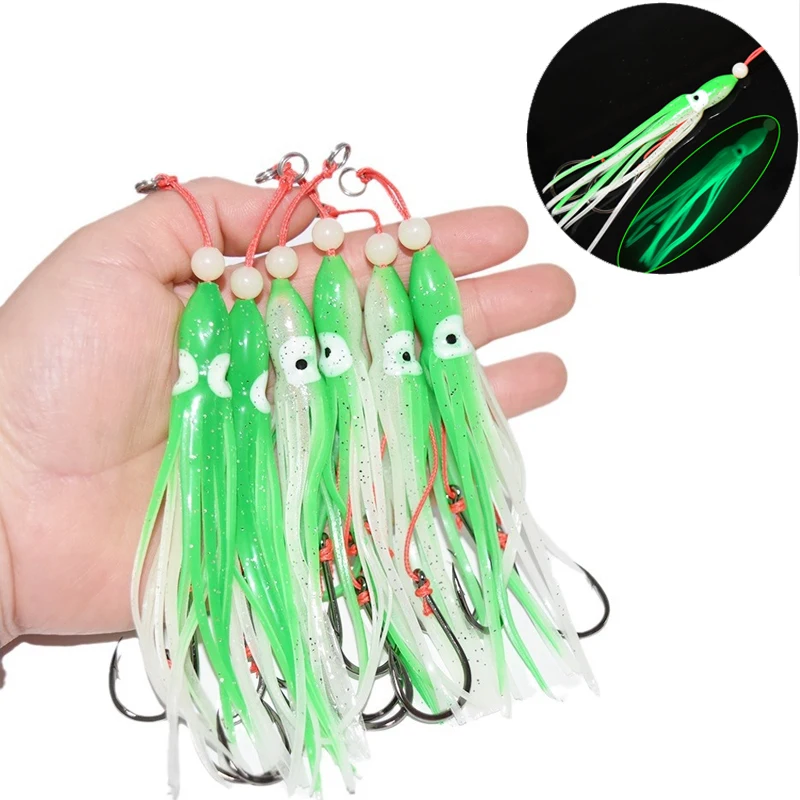 1pcs/pack fishing lure soft squid 12cm5.5g silicon gel skirt tentacle ...