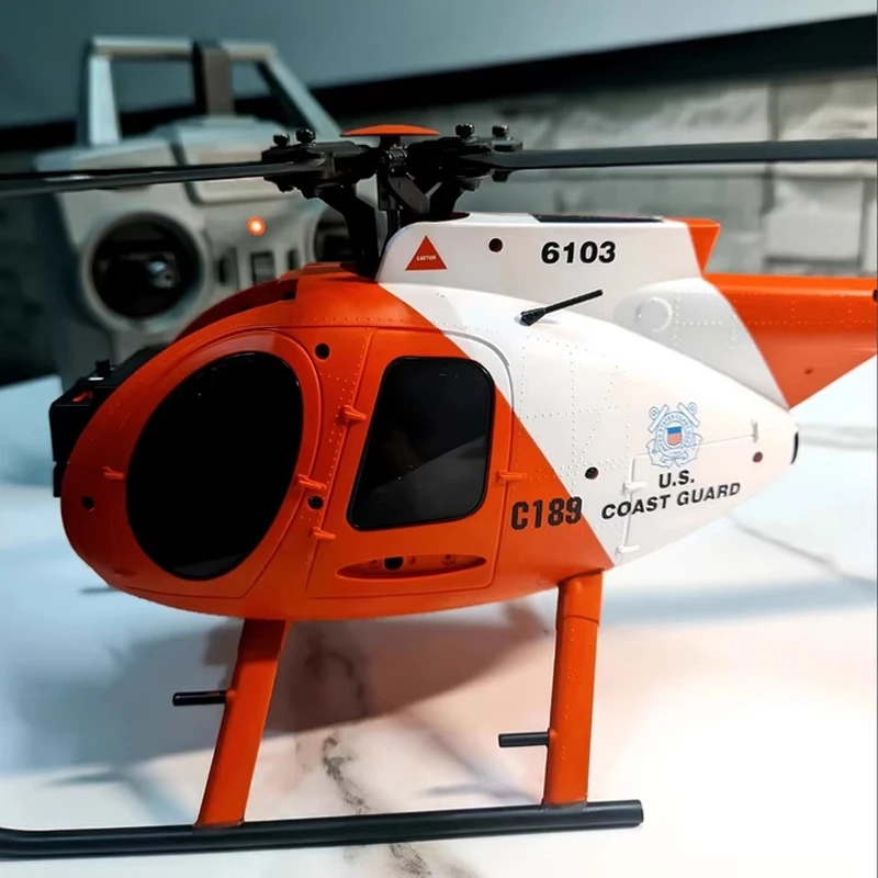 1:28 C189 RC Helicopter MD500 Brushless Motor Dual-motor Remote Control ...