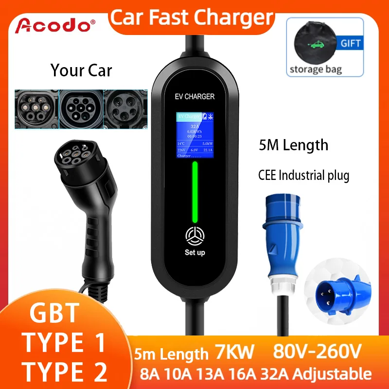 EV-Portable-Charger-Type-2-GBT-Type-1-J1772-Charger-Cable-WallBox-7KW ...