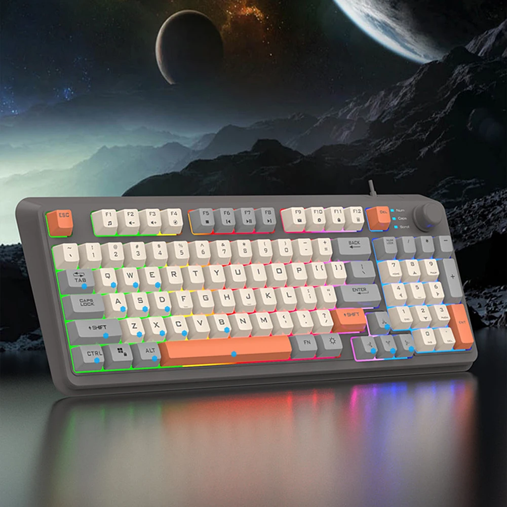 K82-Mechanical-Keyboard-94-Keys-with-Mouse-Luminous-Keyboard-RGB-Light ...