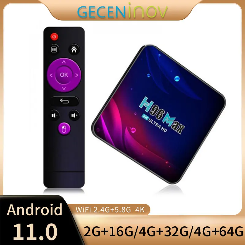 Smart TV BOX H96 Max V11 Android 11 RK3318 Quad Core 4K1080P Media ...