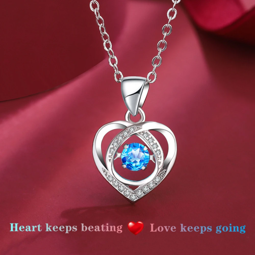 New Beating Heart Heart shaped Necklace for women Exquisite Stainless ...