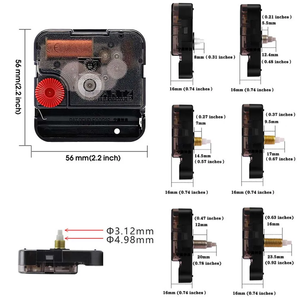 Young-Town-Quartz-12888-Sun-Movement-NoiselessSilent-I-Shaped-Clock-Mechanism-1M-DIY-LargeTorque ...
