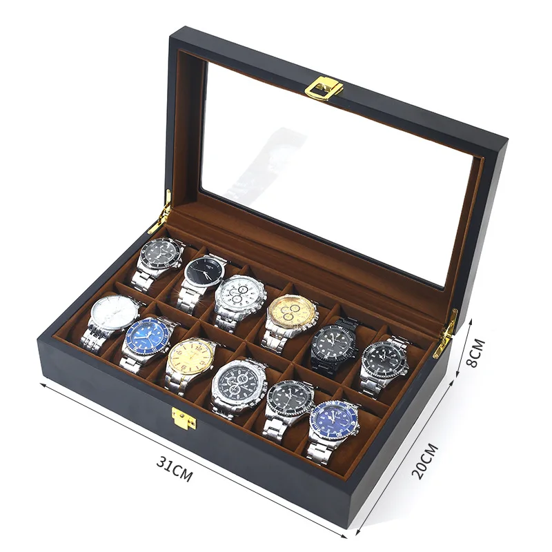 6-10-12-Grids-Luxury-Handmade-Wood-Watch-Boxes-Watches-Display-Case ...