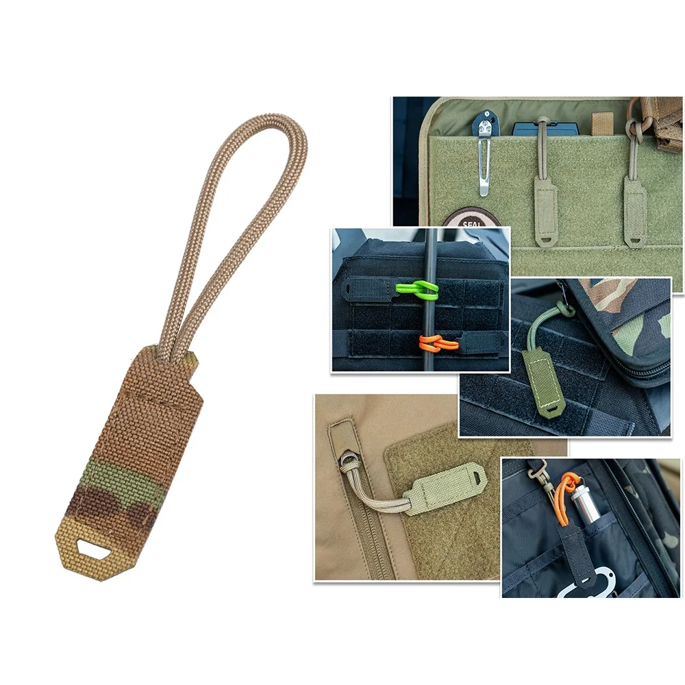 Tactical Zipper Puller EDC Hook And Loop Anti release Backpack Zipper ...