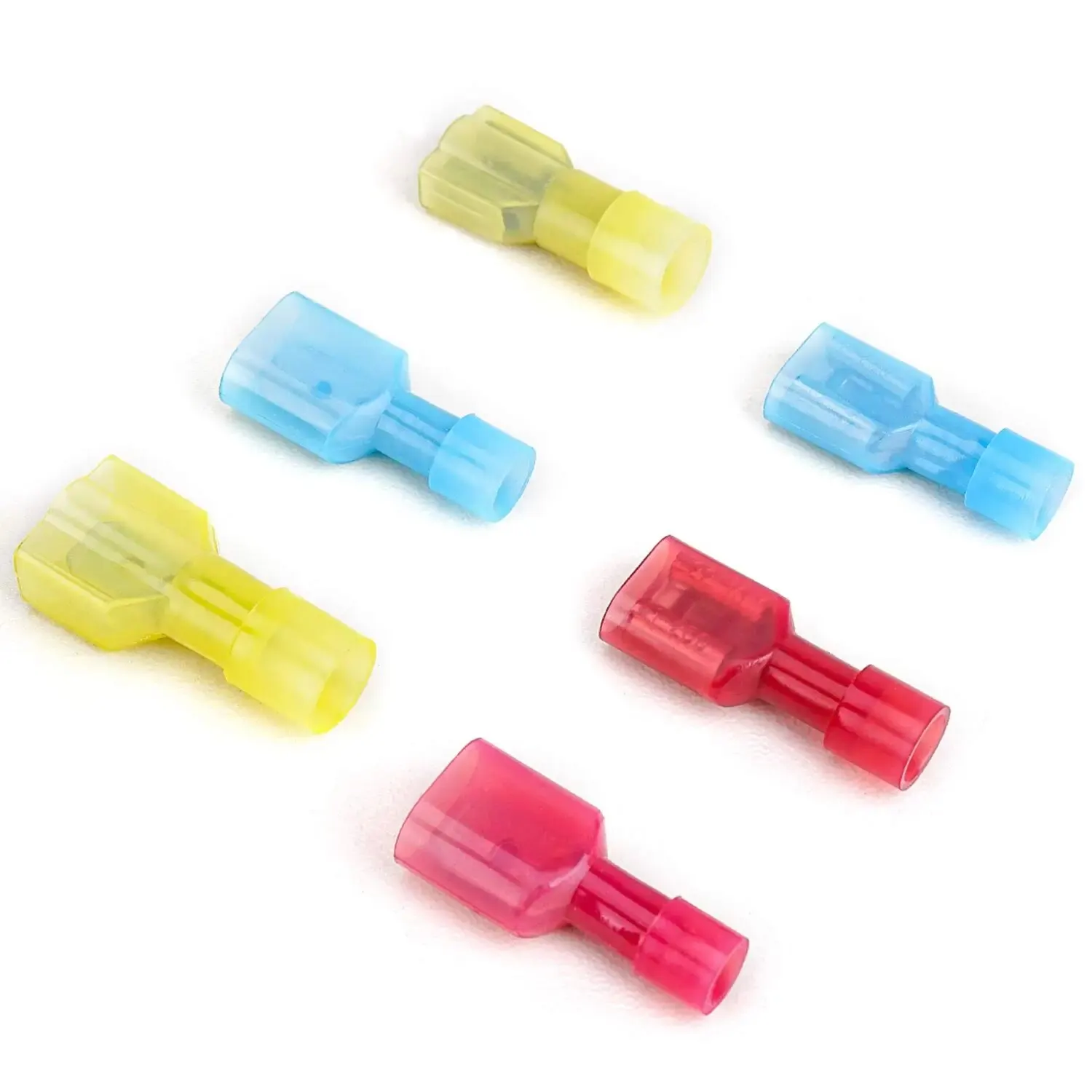 100Pcs-Nylon-Spade-Quick-Disconnect-Connectors-Kit-Electrical-Insulated ...