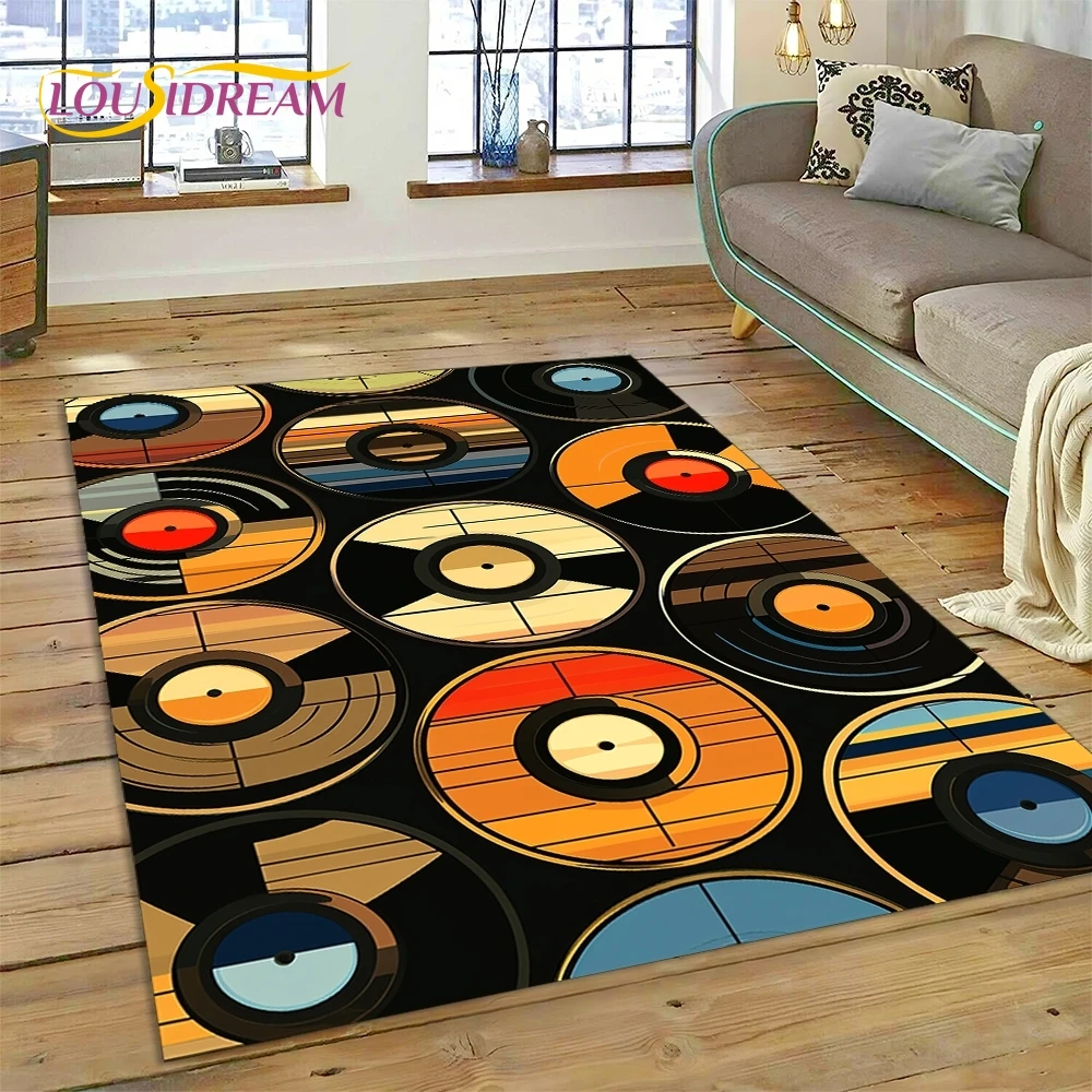 Vinyl Record Music DJ Screen tape Rug Carpet for Living Room Bedroom ...