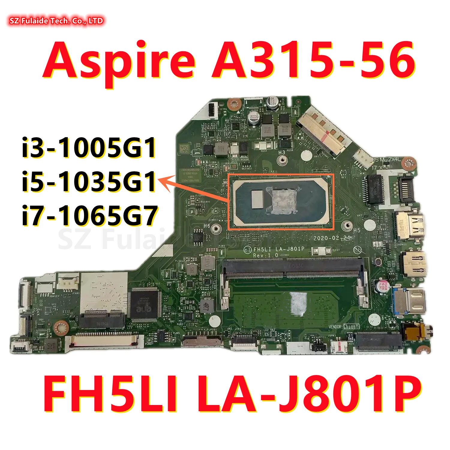 FH5LI-LA-J801P-For-Acer-Aspire-A315-56-Laptop-Motherboard-With-i3 ...