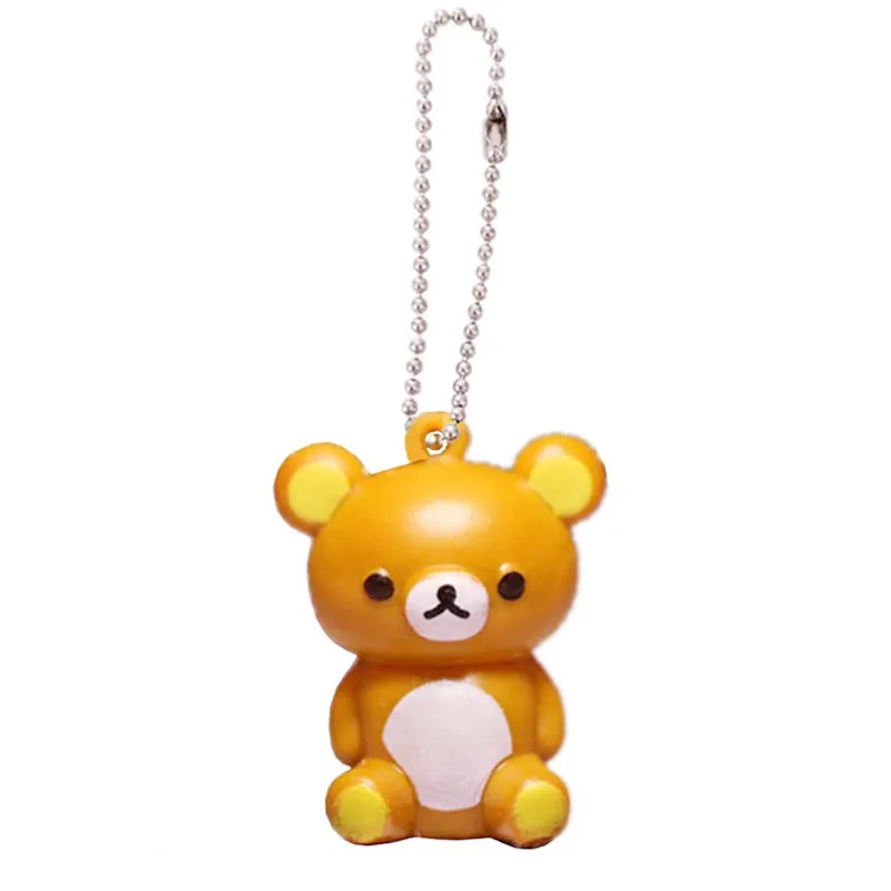 Cute Kawaii Rilakkuma Keychain Mascot Key Chain Cartoon Anime Bear ...