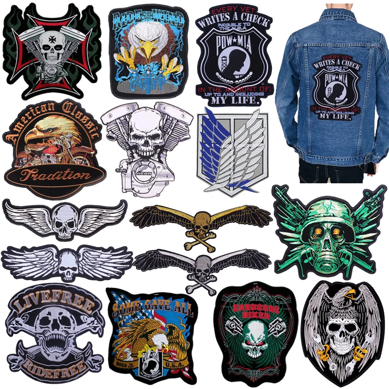 Punk-Large-Patch-Eagle-Claw-Embroidery-Patches-For-Clothing-Motorcycle ...