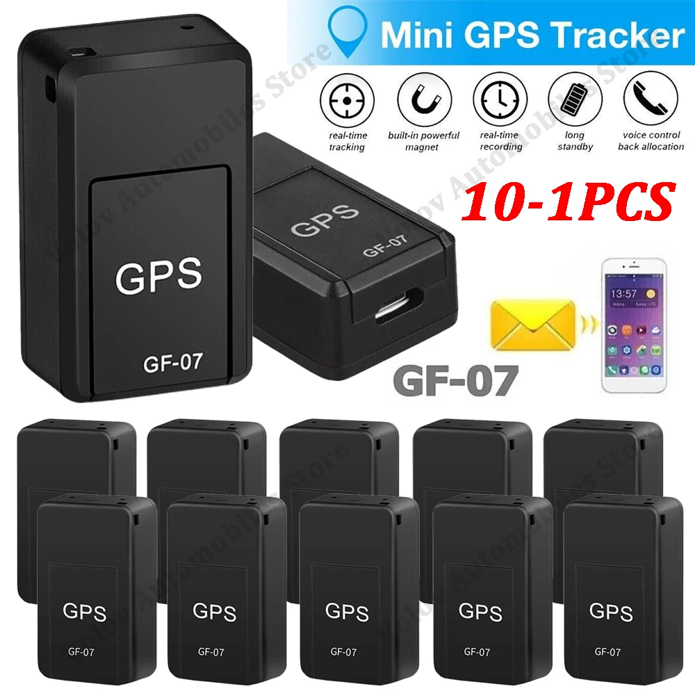 10-1PCS-GF-07-Mini-GPS-Tracker-Car-Real-Time-Tracking-Anti-Theft-Anti ...