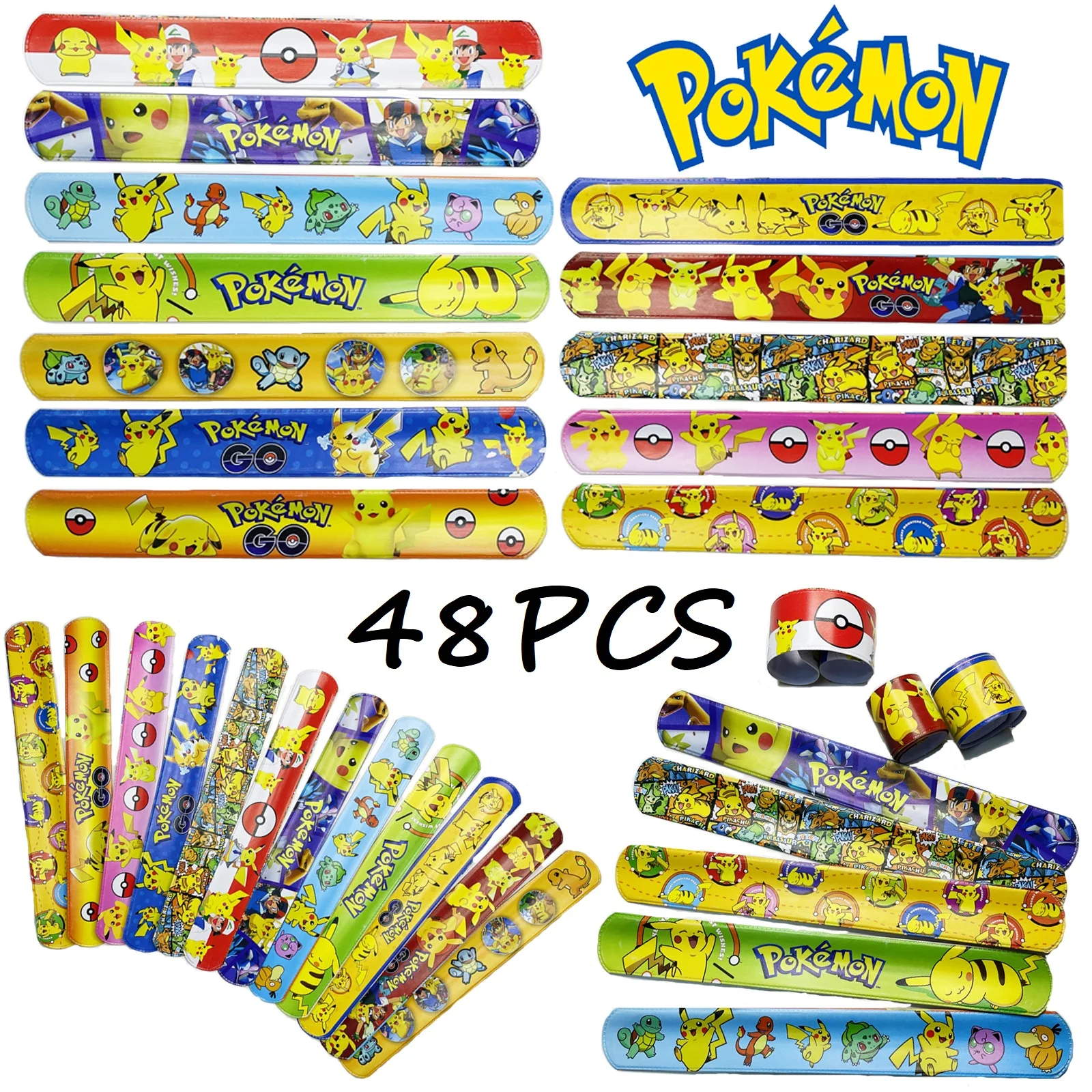 Pokemon-Slap-Bracelets-Pikachu-Figurine-Anime-Wristband-Child-Pocket ...
