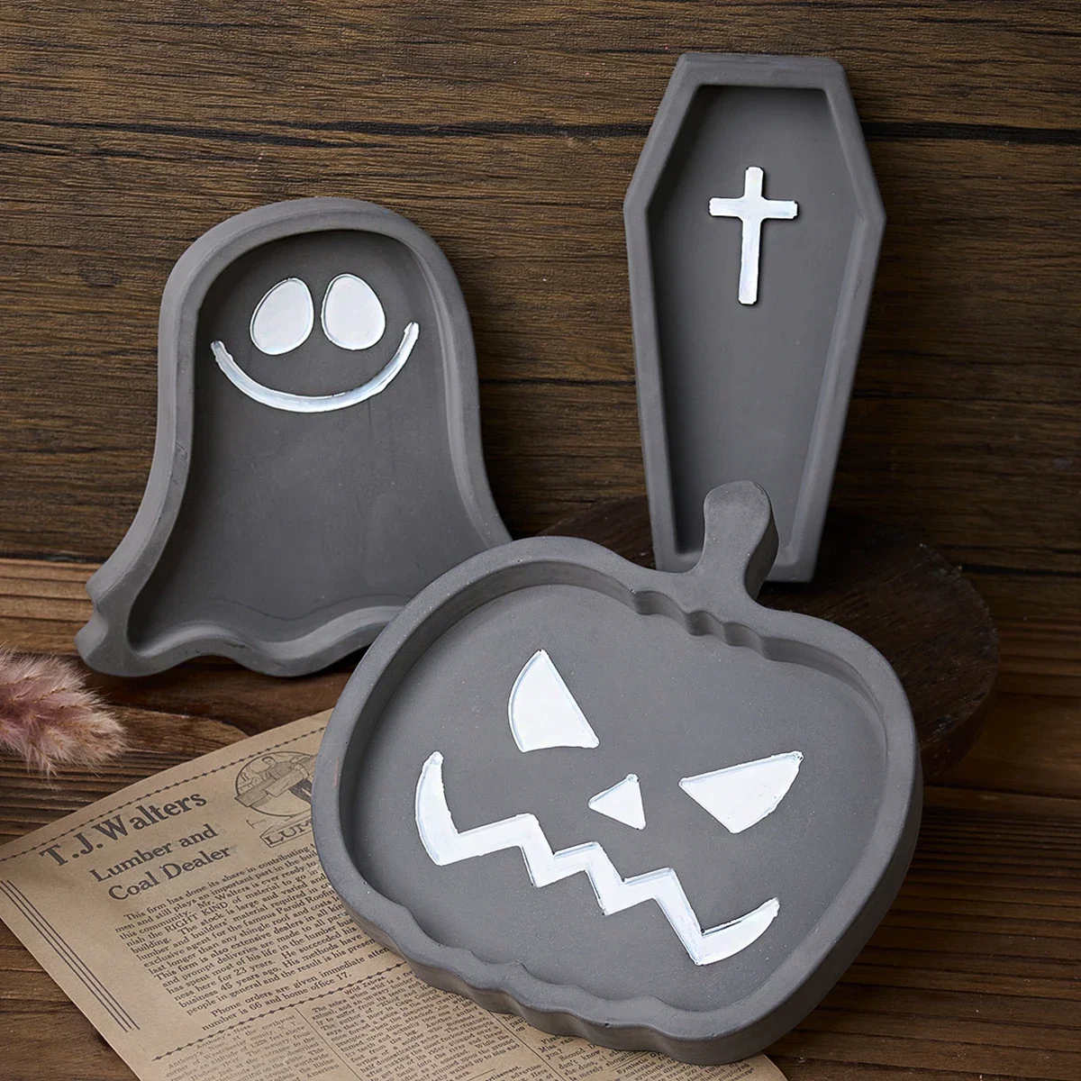 Halloween-Series-Tray-Silicone-Mold-DIY-Handmade-Pumpkin-Ghost-Coffin ...