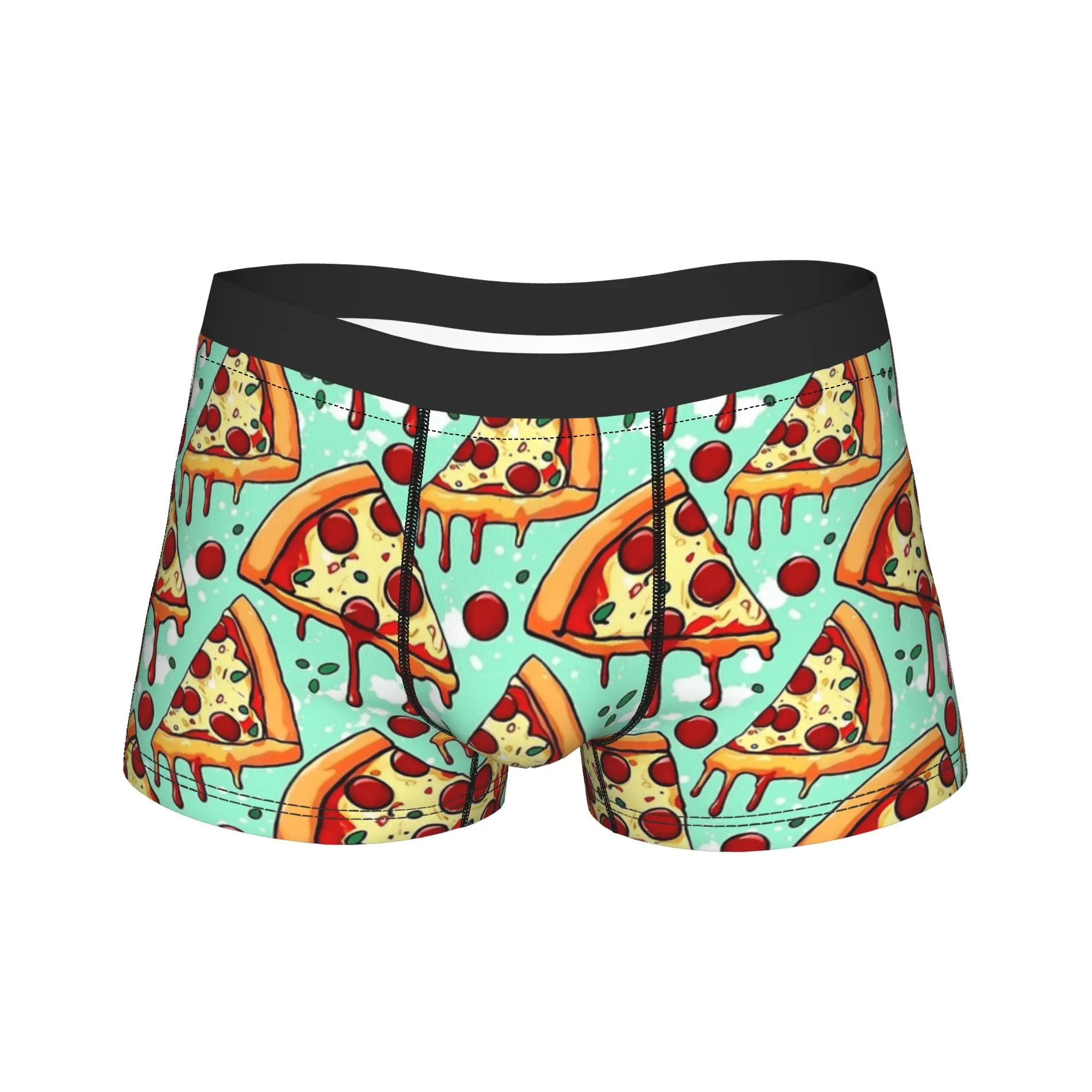 Pepperoni Pizza Drip Underwear Sexy Soft Underpants Printed Boxer Brief ...