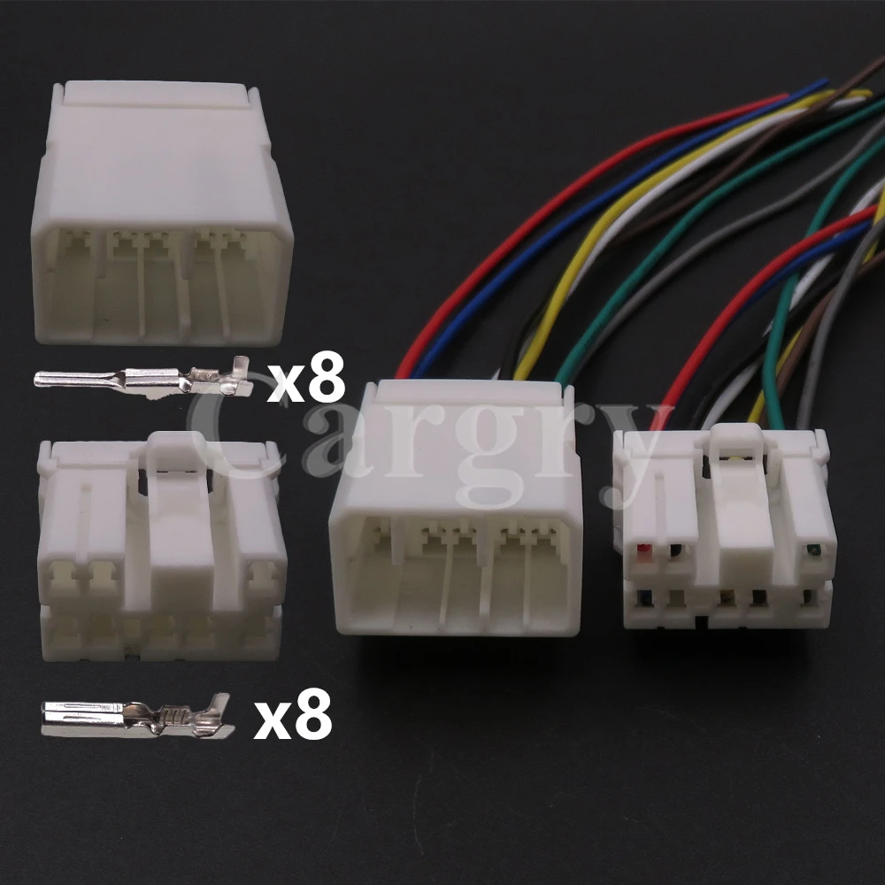 Conector de carcasa de plástico automotriz, cableado eléctrico, enchufe automático, 8P, 174931-1 ...
