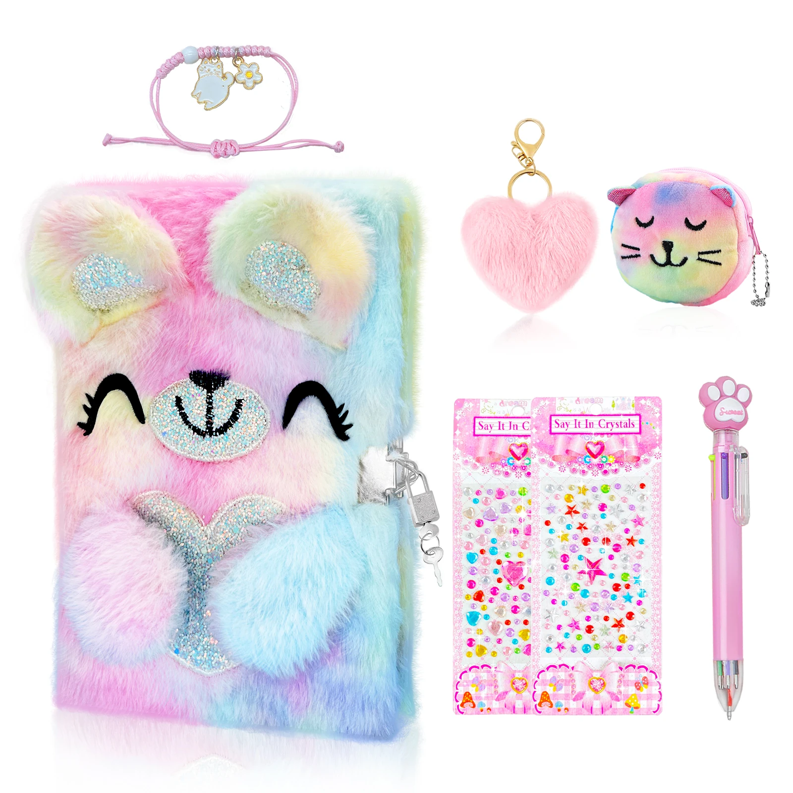 Cute Bear Diary With Padlock Lock For Girls A5 Secret Notebook And ...