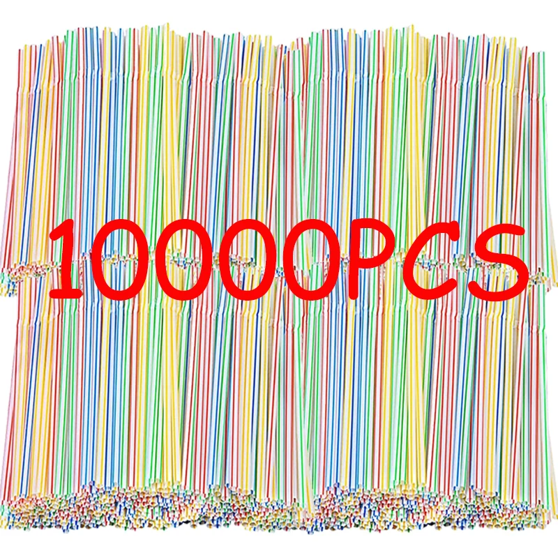 1000-10000Pcs-Colorful-Straws-Plastic-Curved-Straw-for-Kitchen-Milk-Tea ...