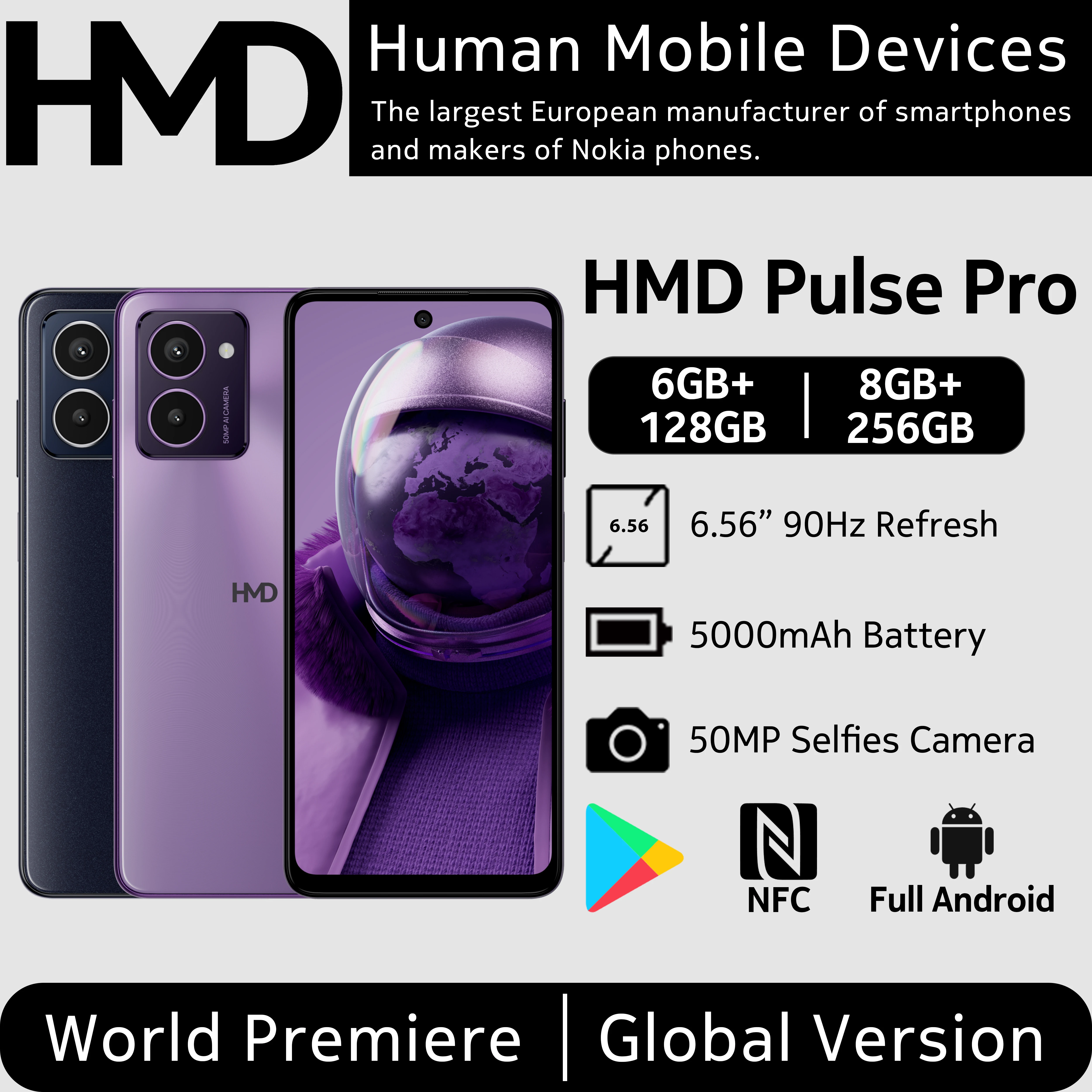 [World Premiere] Global Version NOKIA HMD Pulse Pro 4G Smartphone 6.56 ...