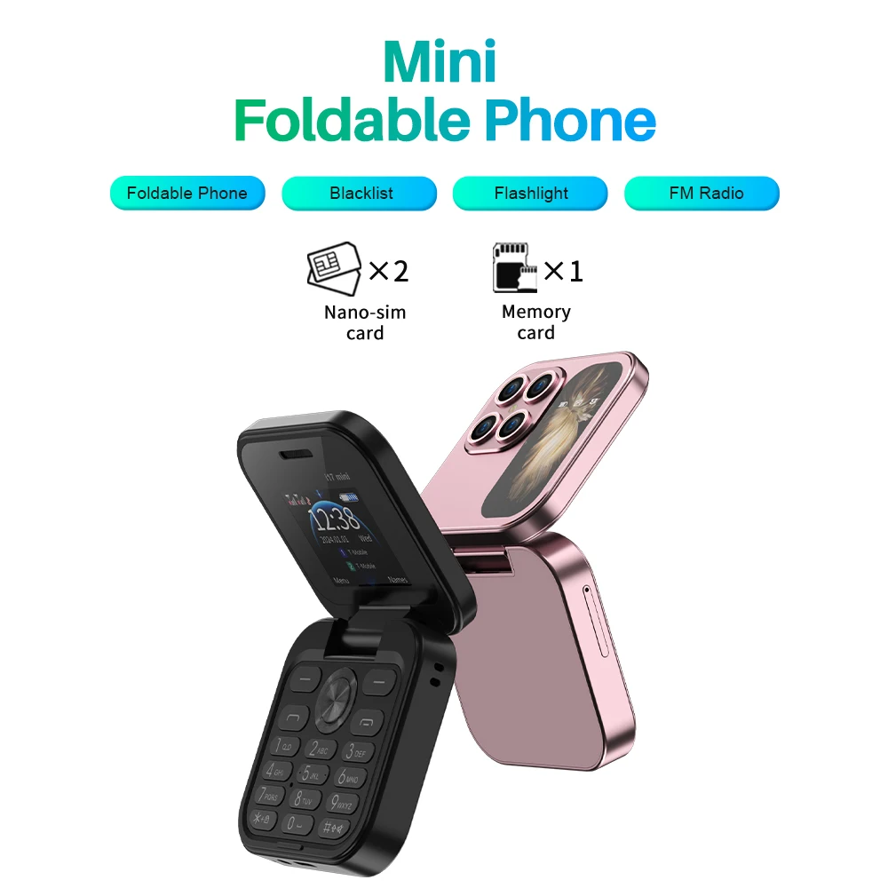 NEW-ARRIVAL-SERVO-i17-Mini-Flip-Mobile-Phone-2-SIM-Card-with-SD-Slot-2G ...